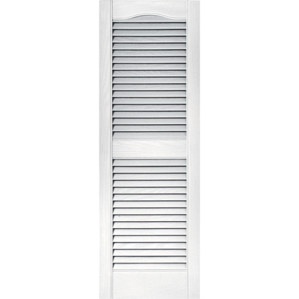 Builders Edge 15 In. x 43 In. Vinyl Louvered Shutter, (2-Pack) – Iverybers