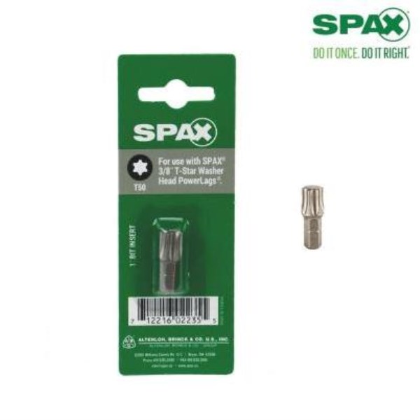 Spax 1/4 In. x 1 In. T50 T-Star Plus Insert Screwdriver Bit – Iverybers