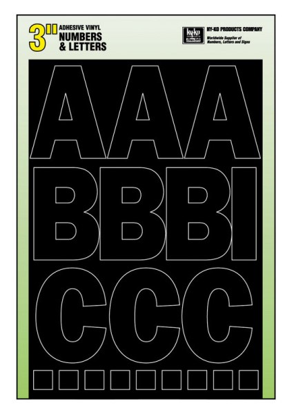 Hy-Ko 3 In. Black Vinyl Letters, Numbers & Symbols (184 Count) – Iverybers